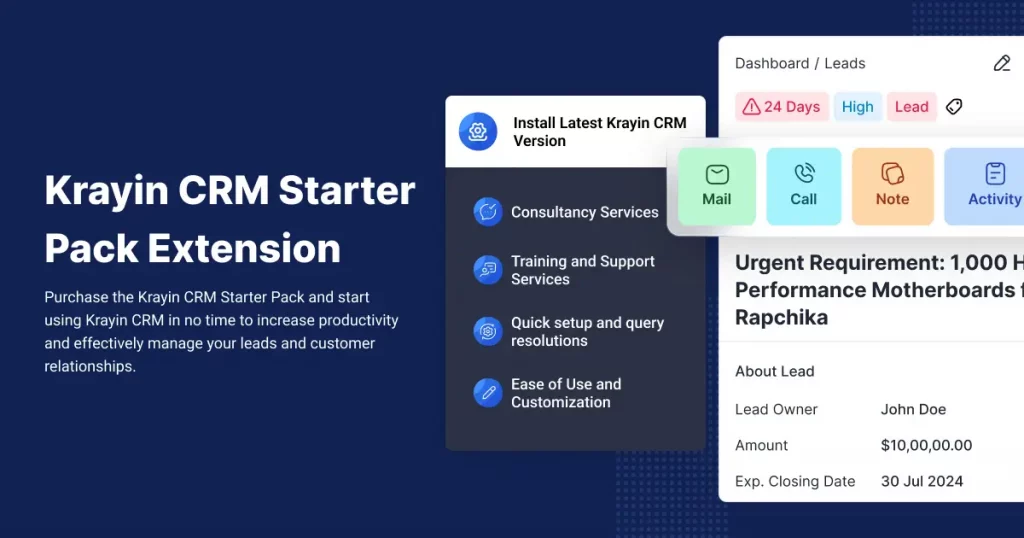 Krayin CRM Starter Pack Extension - Krayin CRM