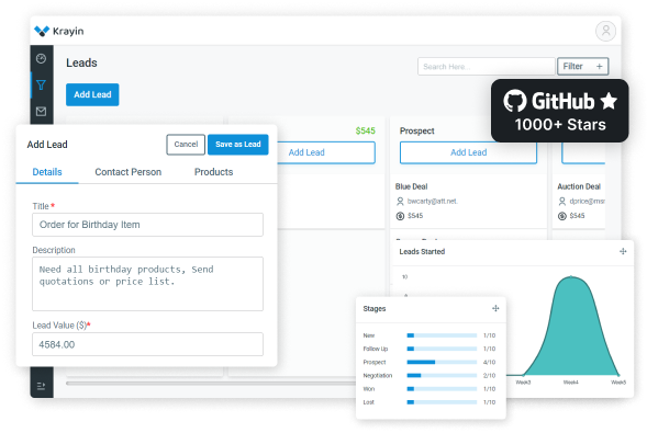 Krayin - Free & Open Source Laravel CRM Software